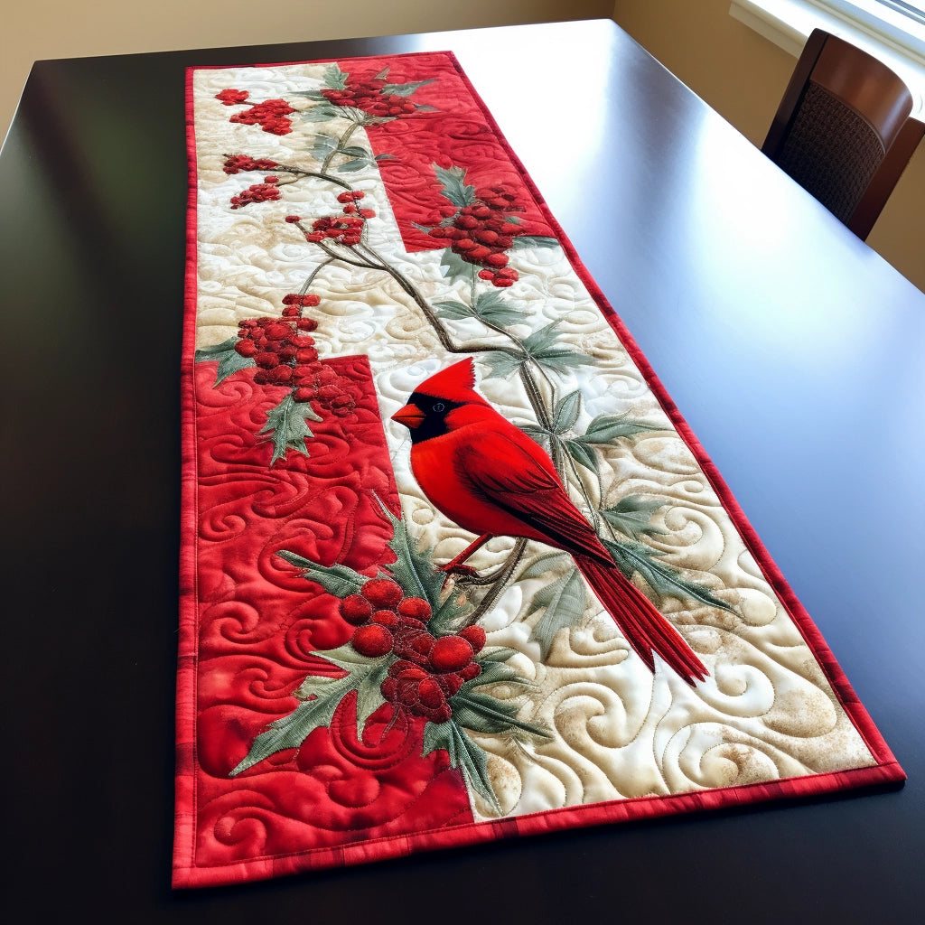Cardinal TAI13122334 Quilted Table Runner – Charming Favor