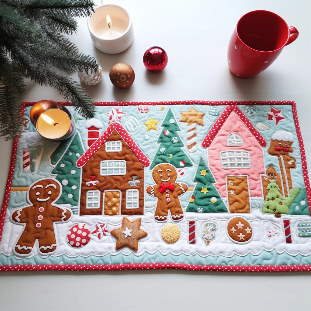 Gingerbread Man TAI260224140 Quilted Placemats – Charming Favor