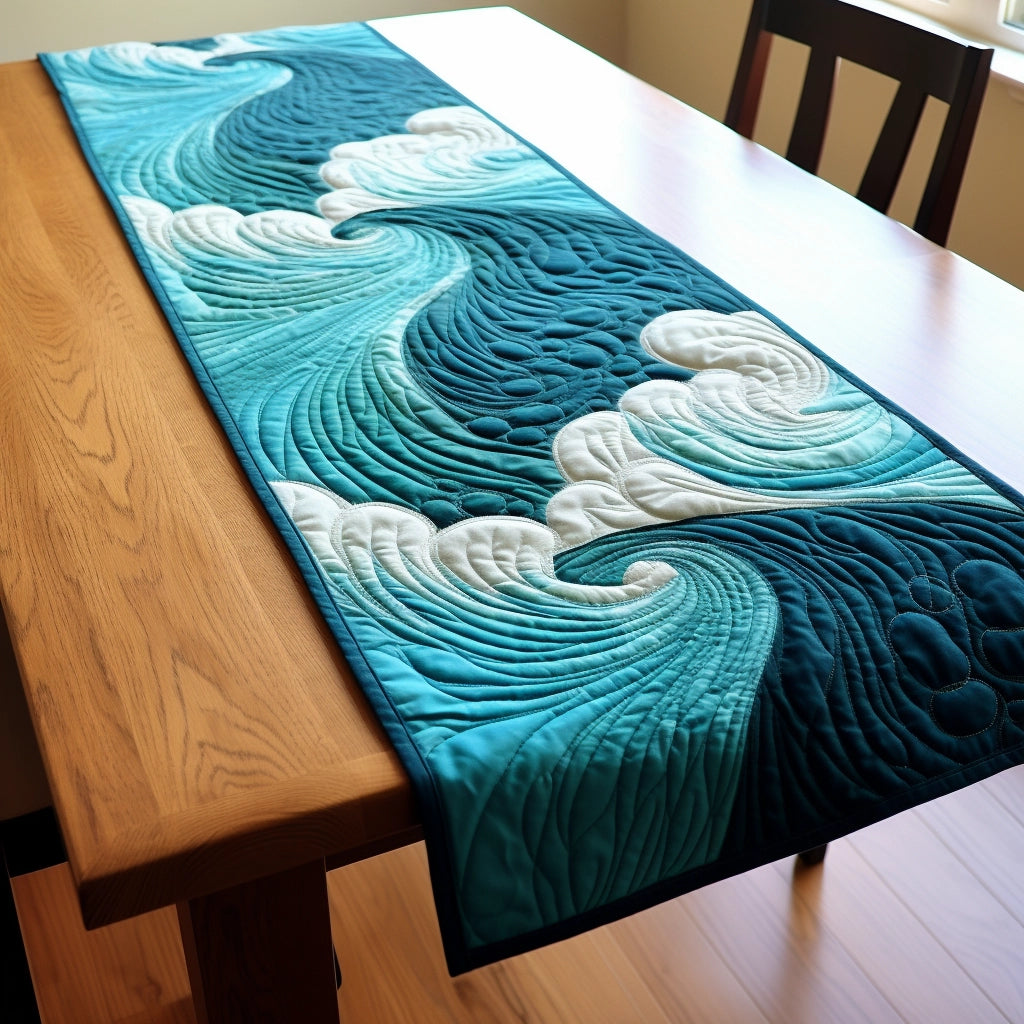 Sea Wave TAI261223082 Quilted Table Runner – Charming Favor