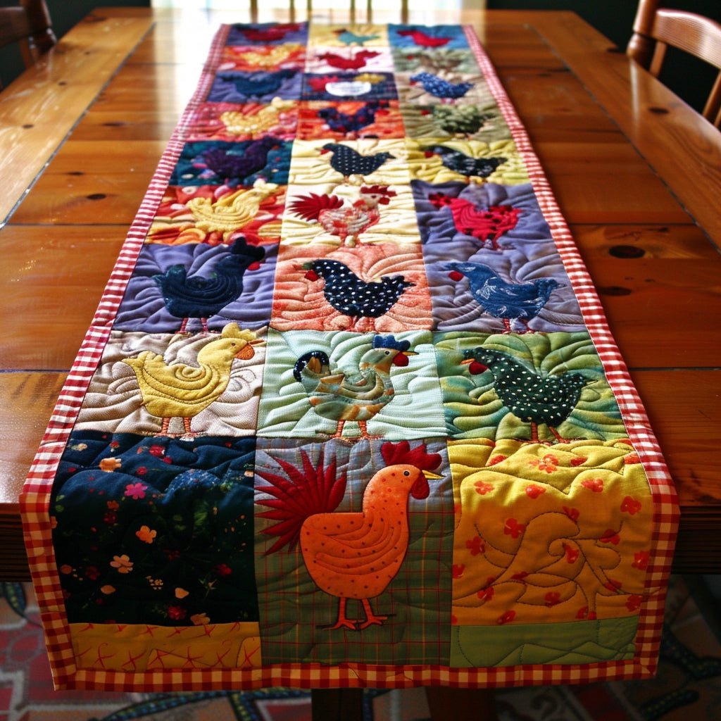 Chicken TAI020324050 Quilted Table Runner – Charming Favor