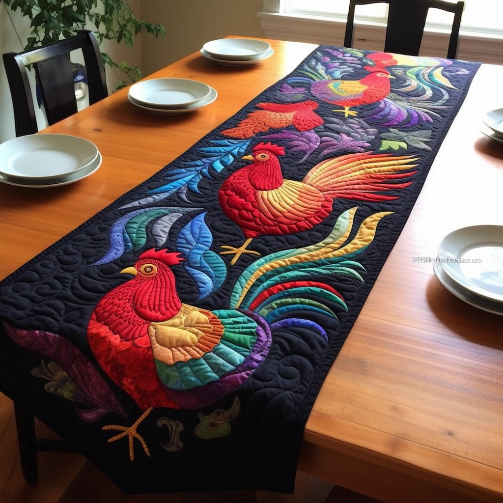 Chicken TAI221223230 Quilted Table Runner – Charming Favor
