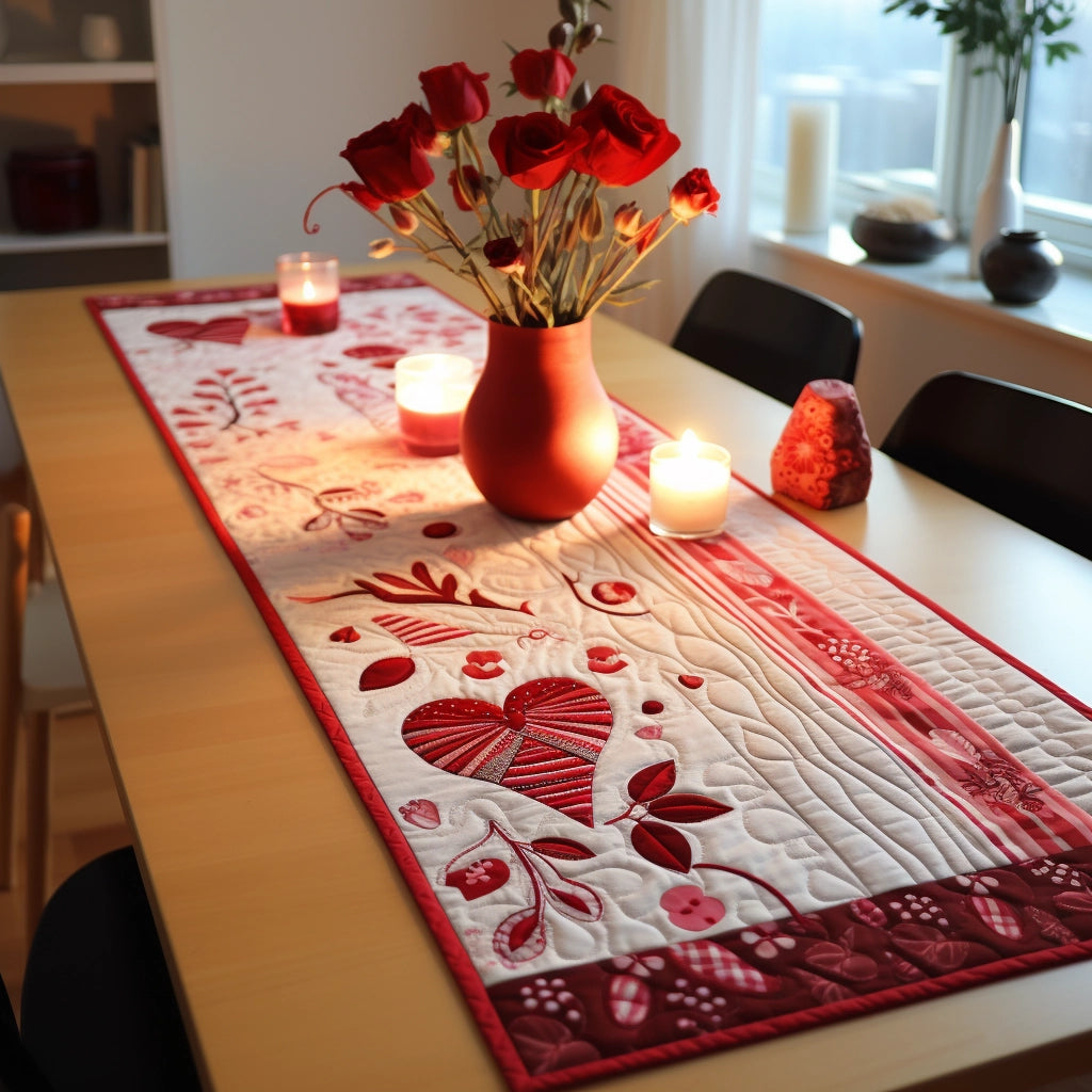 Heart TAI260224368 Quilted Table Runner – Charming Favor