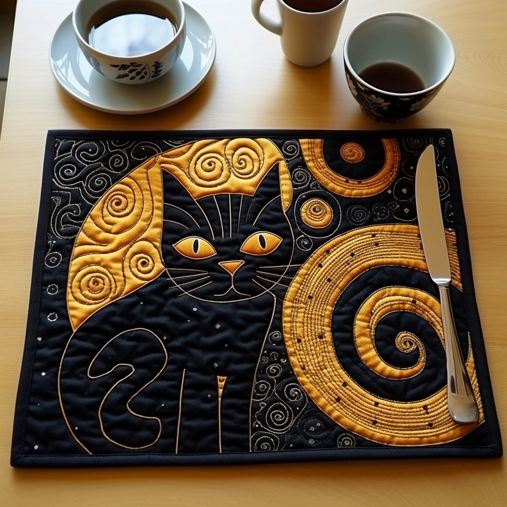 Black Cat TAI30112303 Quilted Placemats – Charming Favor