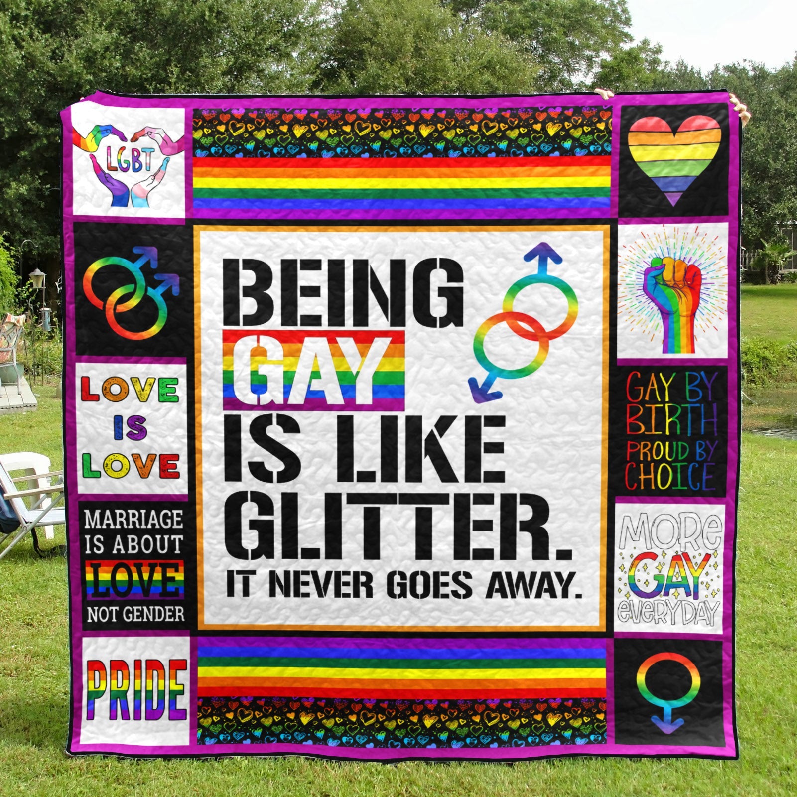 LGBT CLD190735 Quilt Blanket – Charming Favor