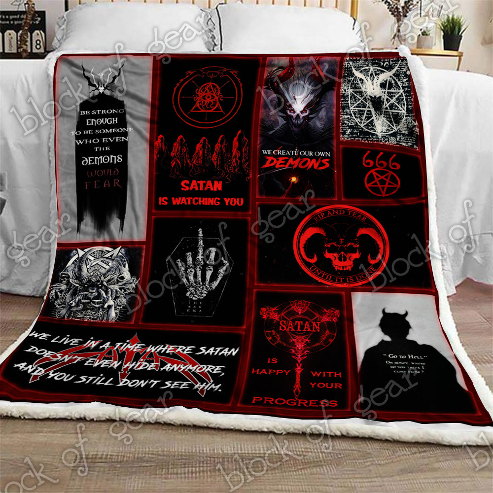 666 Satan CL0210001MDF Sherpa Fleece Blanket – Charming Favor