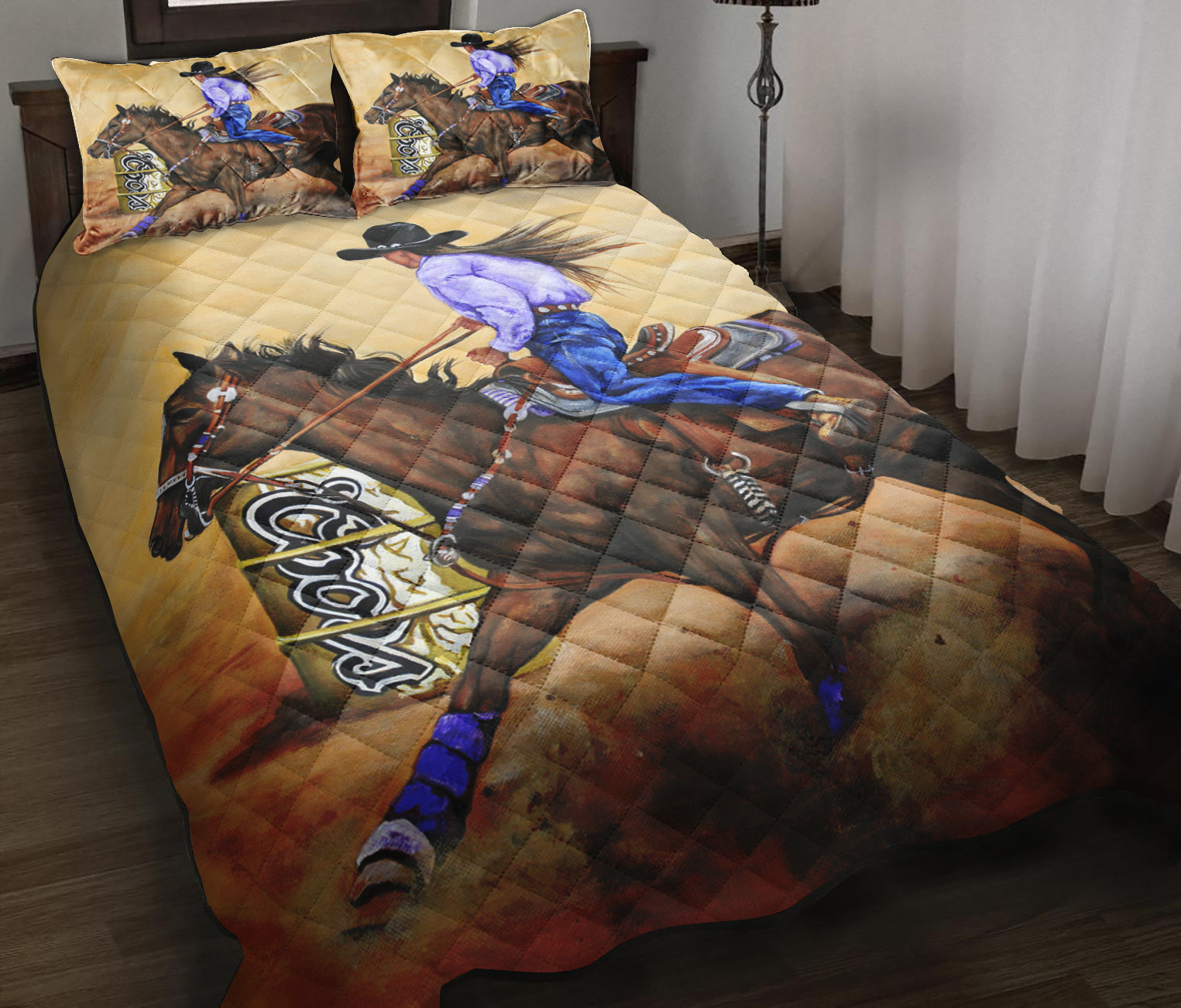 Barrel Racing Quilt Bedding Set ND240902 – Charming Favor