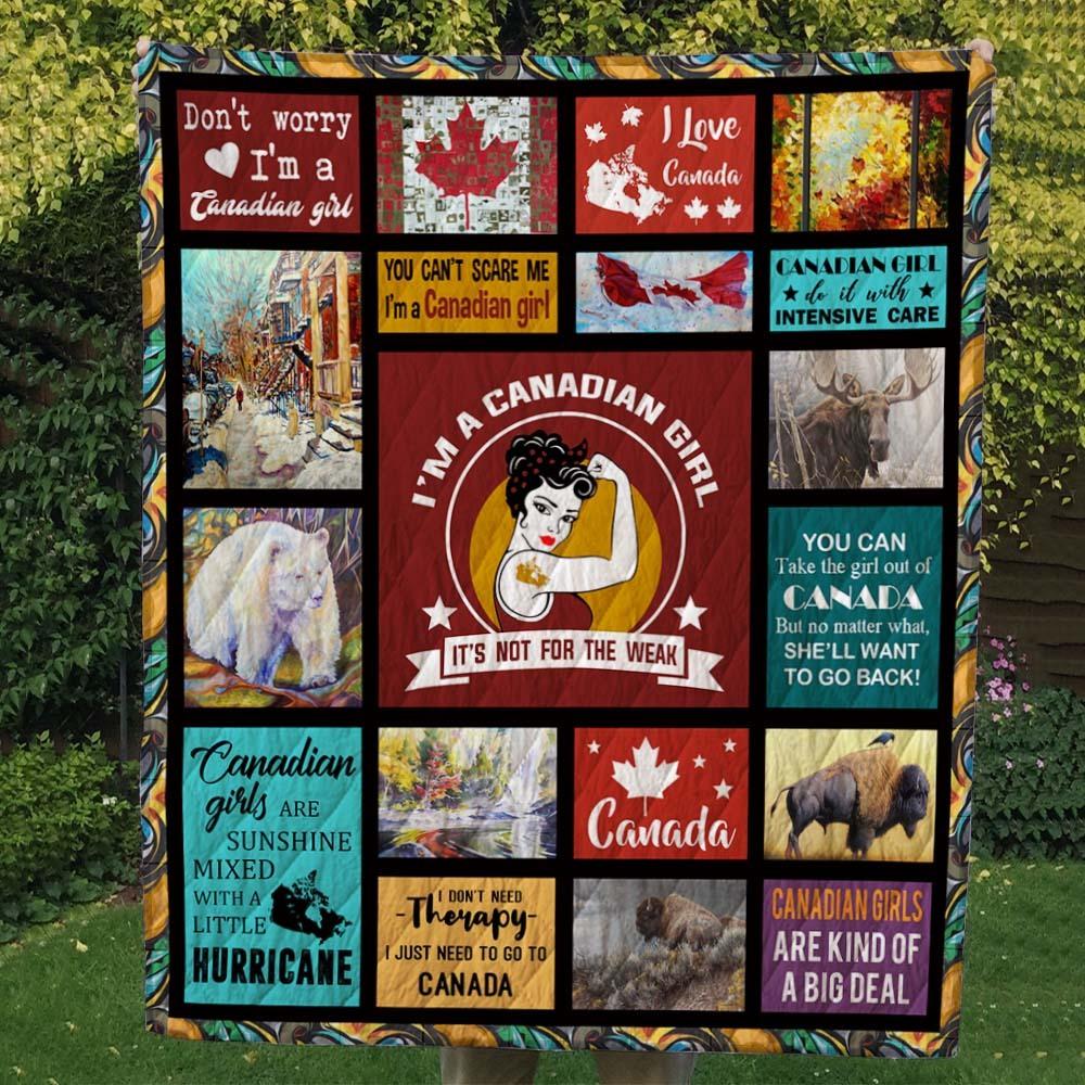 Canadian Girl CL14100057MDQ Quilt Blanket – Charming Favor