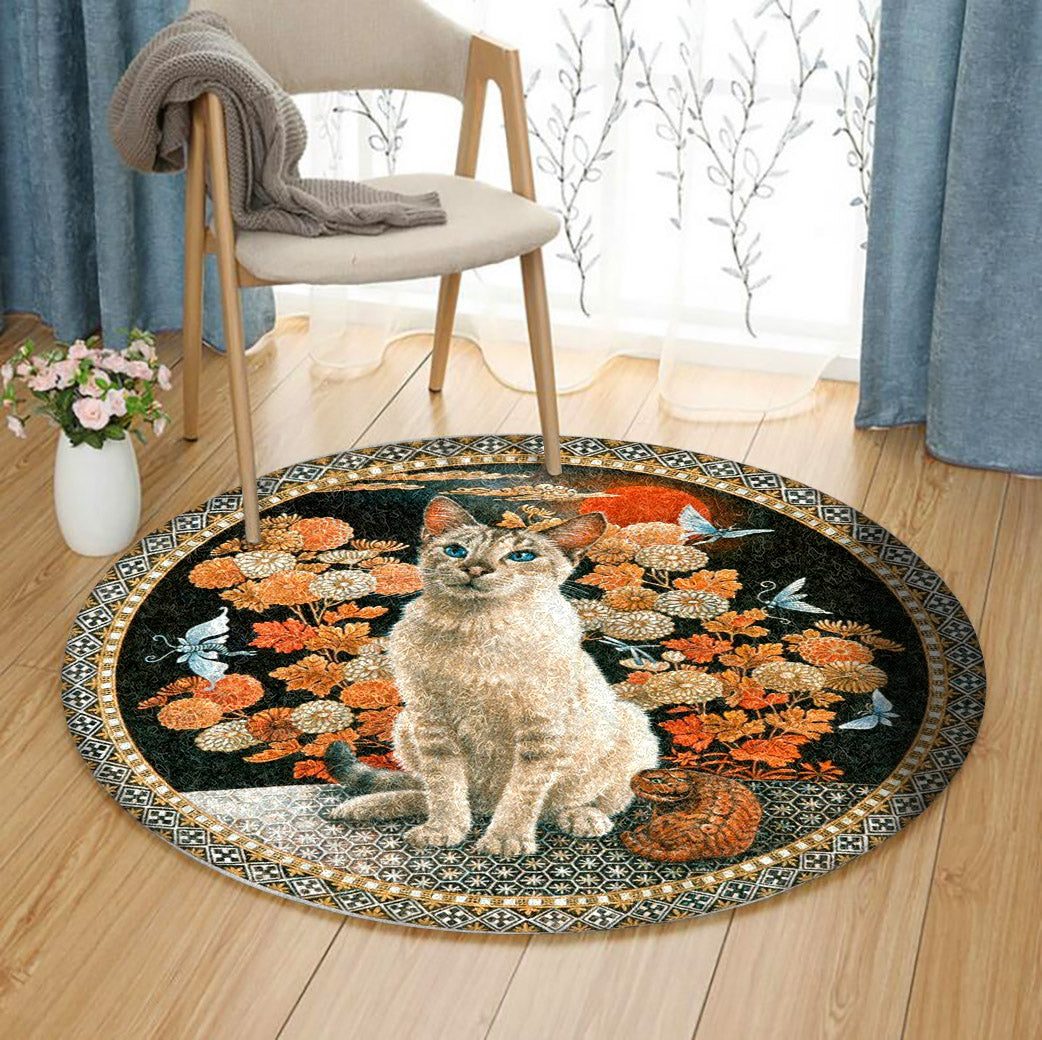 Cat HM030918TM Round Area Rug – Charming Favor