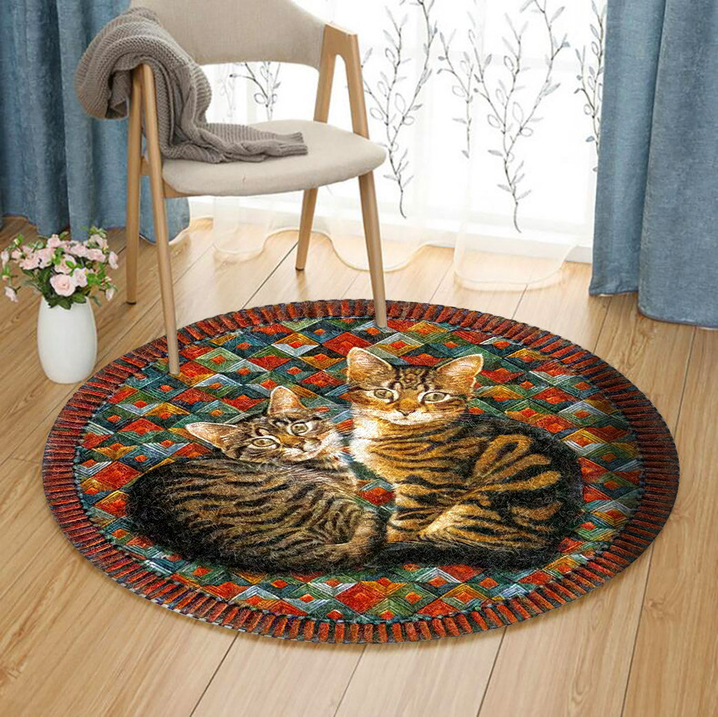 Cat ML0509022RR Round Area Rug – Charming Favor