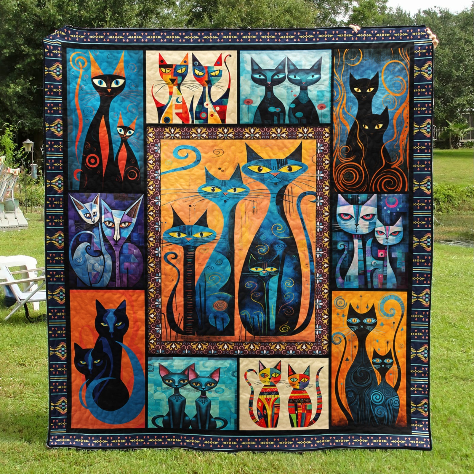 Cats CLH2511031Q Art Quilt – Charming Favor