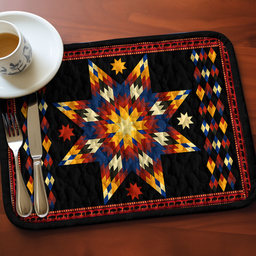 Native American Star HN250506MPM Quilted Placemats – Charming Favor