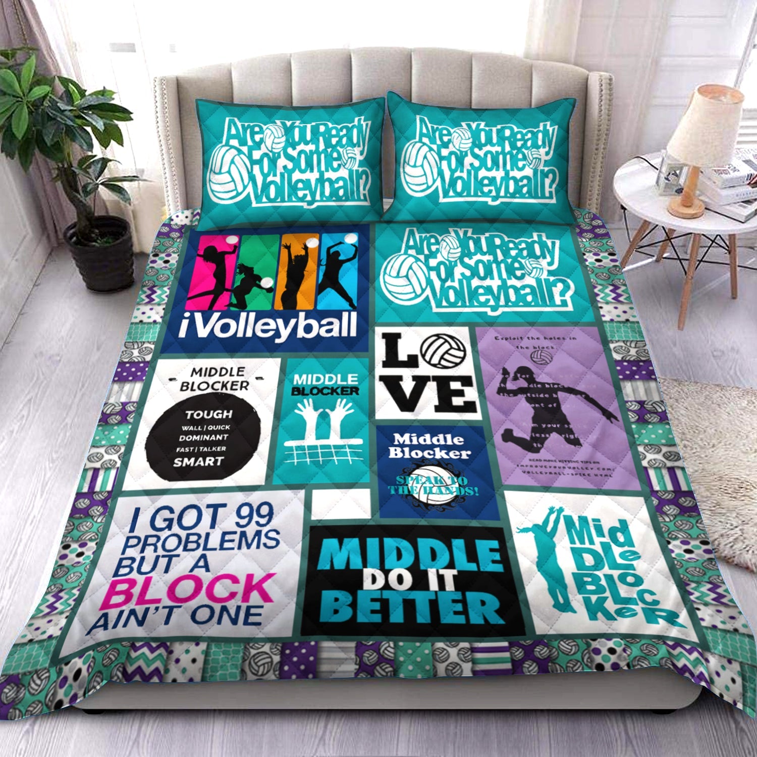 Volleyball Quilt Bed Sheet HM210908T – Charming Favor